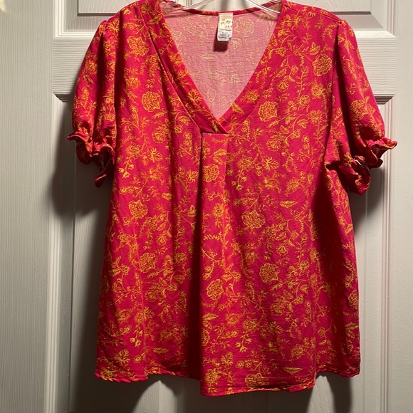 7th Ray | Tops | Cute Pink And Yellow Shirt | Poshmark